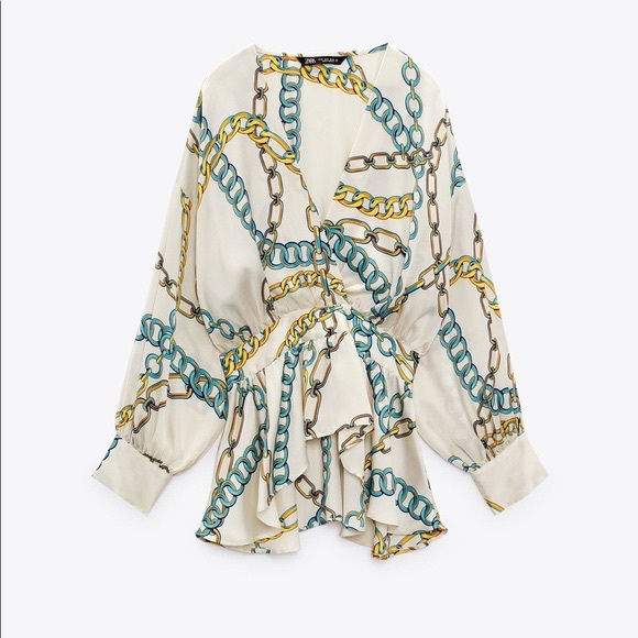 Zara | Tops | Zara Chain Link Blouse | Poshmark